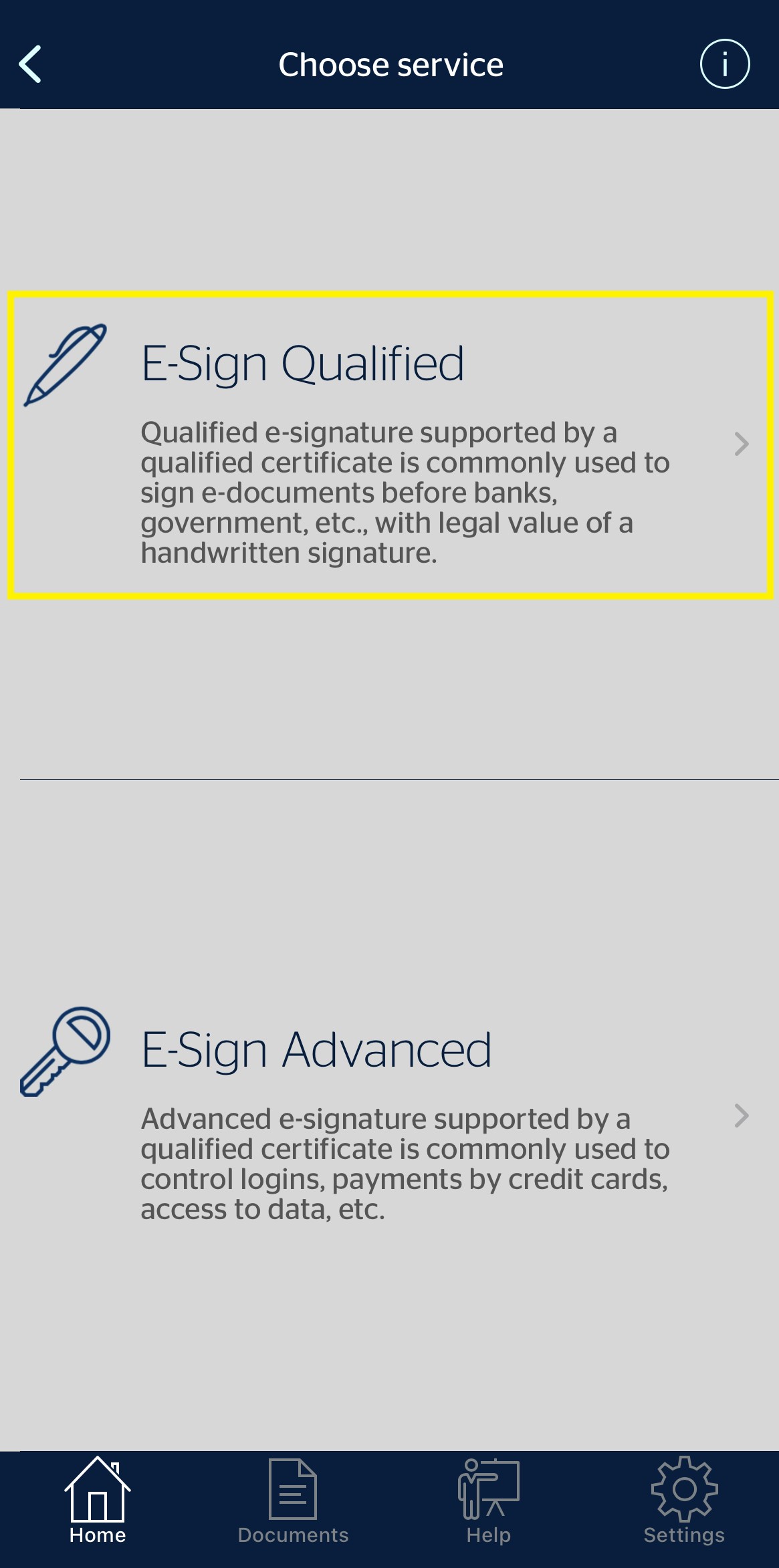 Evrotrust - Rafræn skilríki - Signet Skjölun