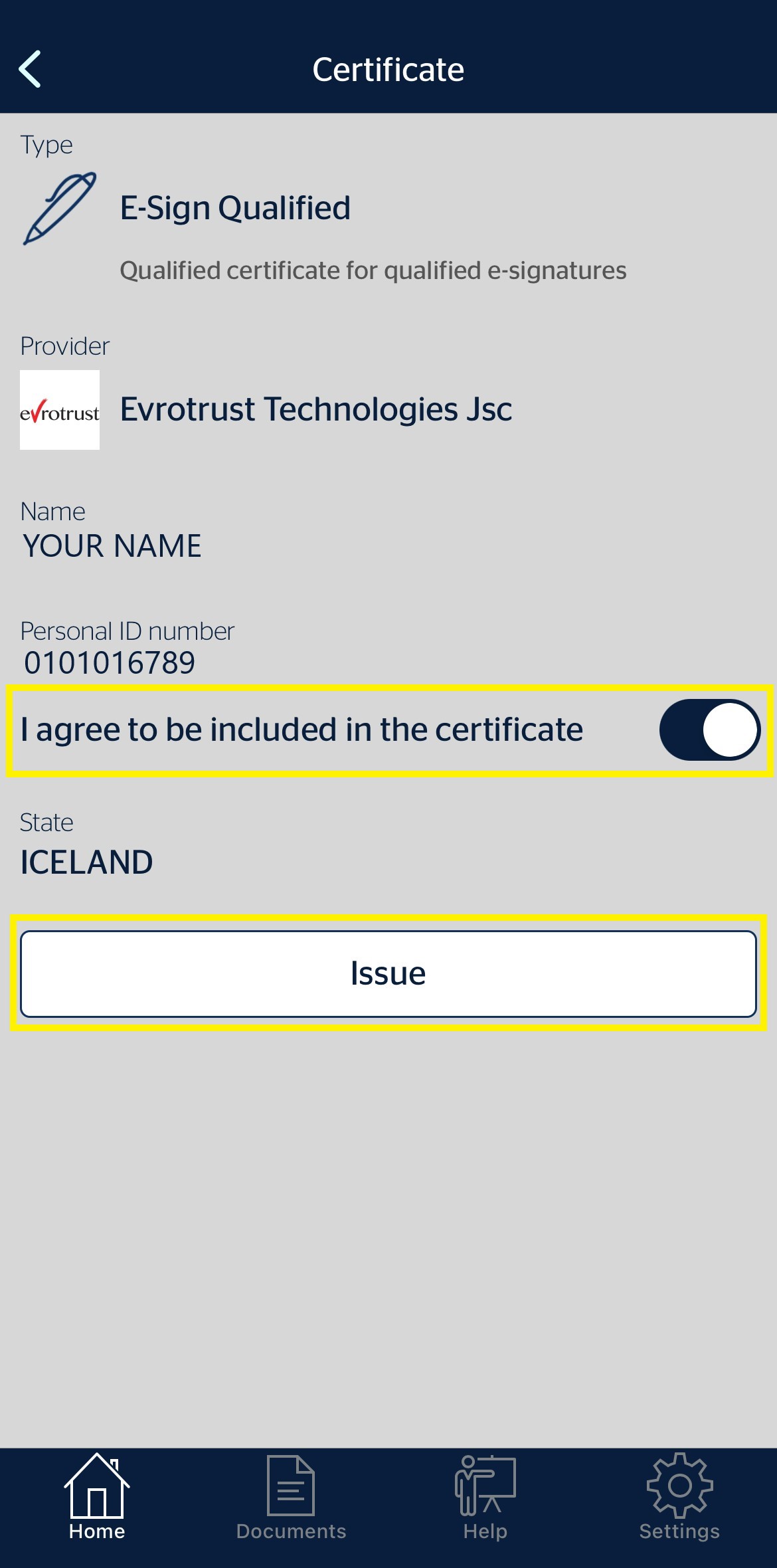Evrotrust - Rafræn skilríki - Signet Skjölun